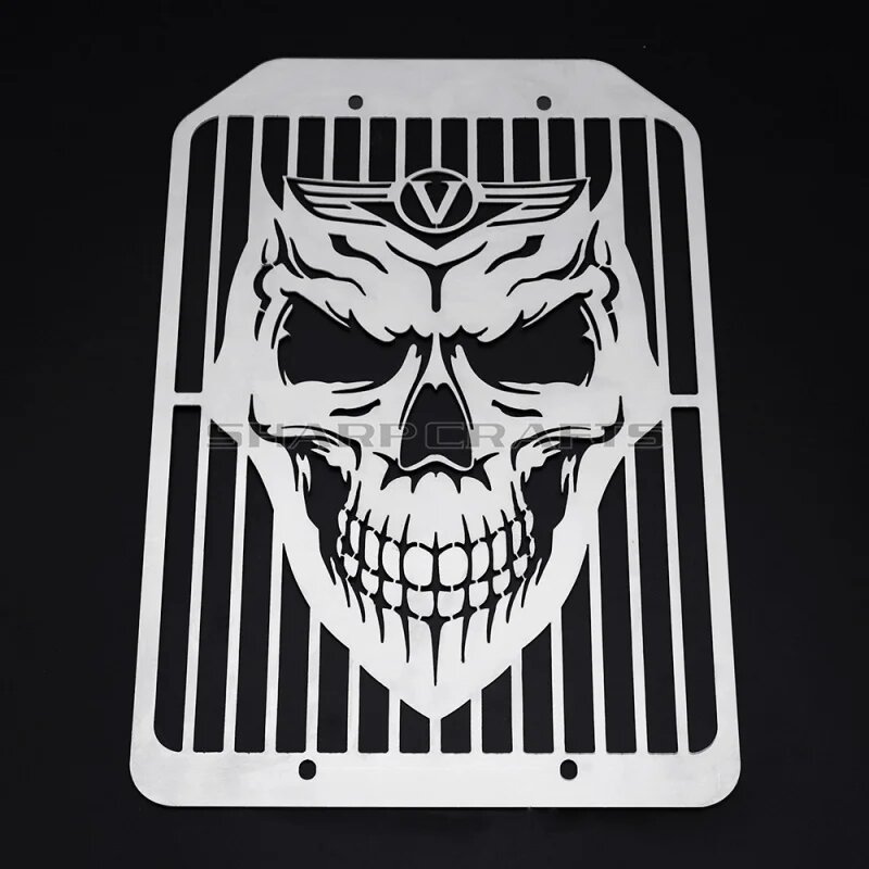 Аксессуары для мотоциклов, стальной пламя, череп, решетка радиатора, защитная крышка бака для B