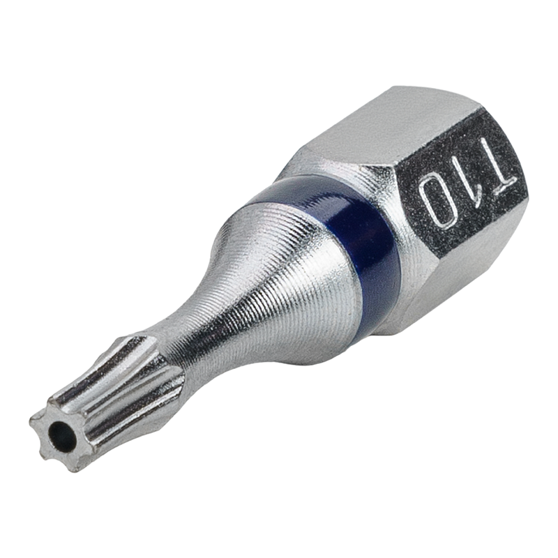 Бита торкс c отверстием T10Н 25 мм хвостовик С6,3 мм торсионная mte (3 шт)