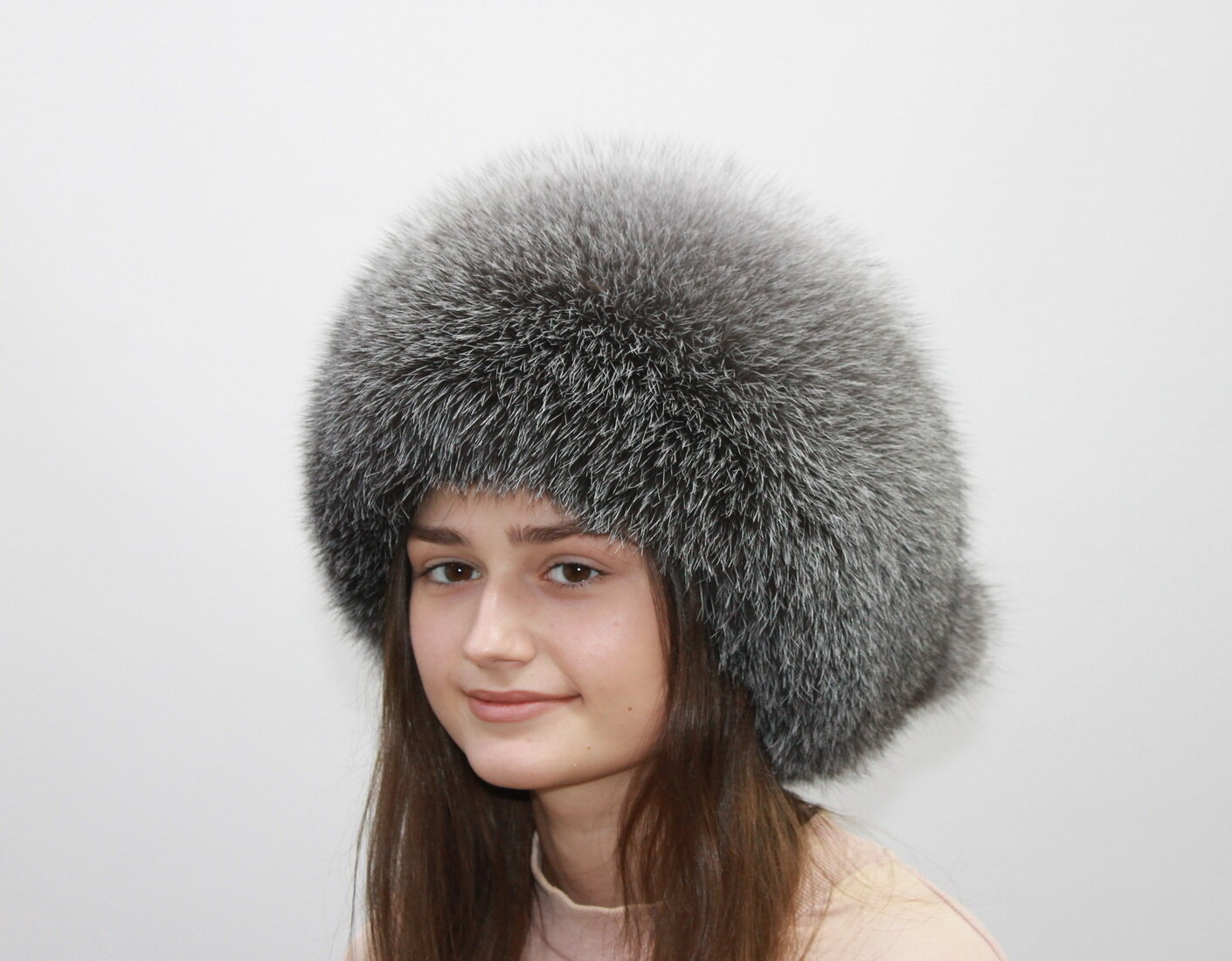 Шапка Кубанка из меха блюфрост для женщин