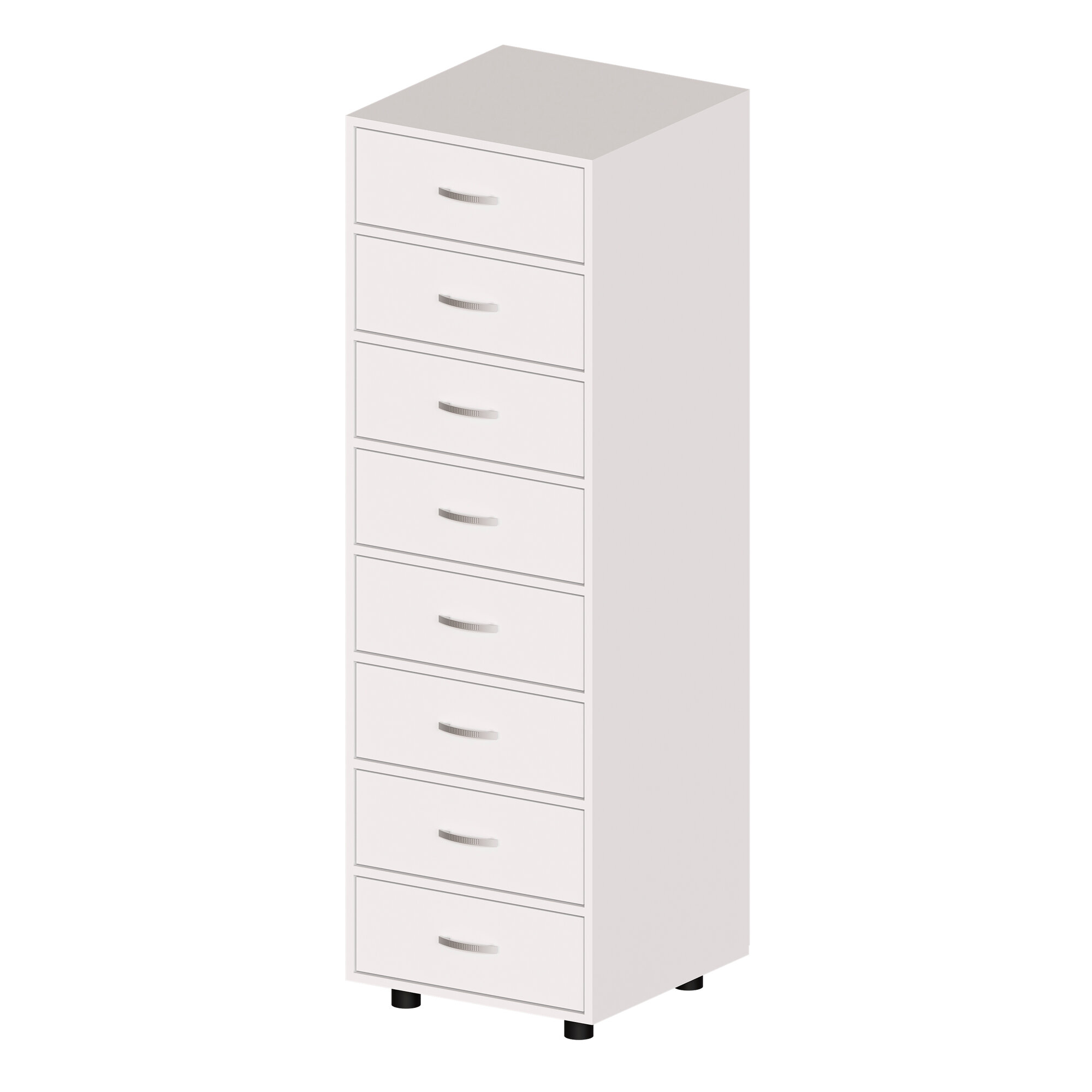 Комод СитиМебель-11 Ширина 50 см, Глубина 50 см, Высота 160 см, цвет: белый