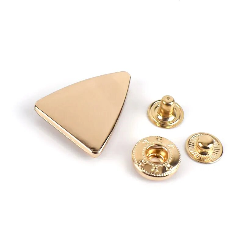 Металлические треугольные кнопки LightGold 21X13mm (10шт)