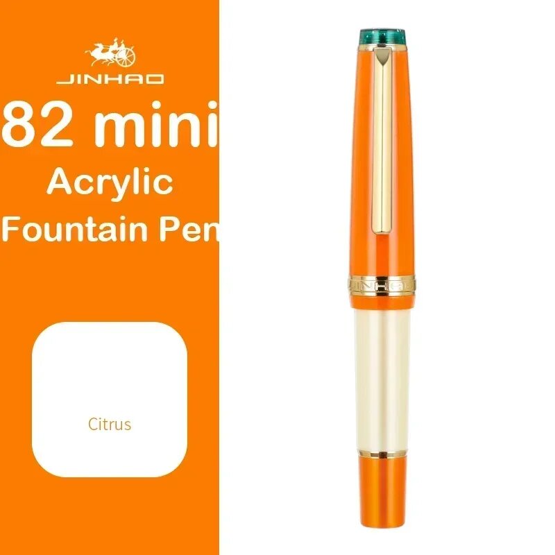 Jinhao 82 мини перьевая ручка Оранжевый, EF(0.38mm), Citrus