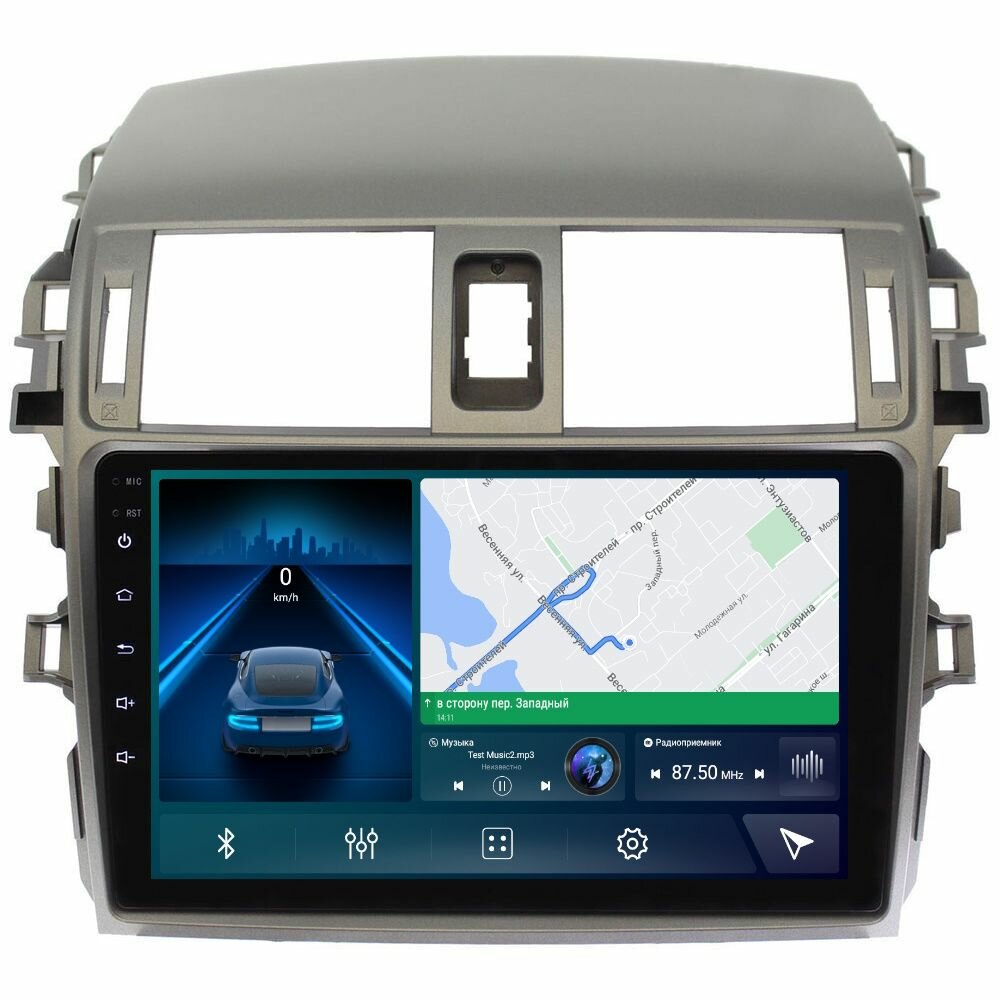 Магнитола CRS-300 Тойота Королла 2006-2013 Toyota Corolla E140 E150 - Android 13 - Процессор 8 ядер - Память 4+64Gb - Carplay - DSP 36 полос - 4G(Sim)