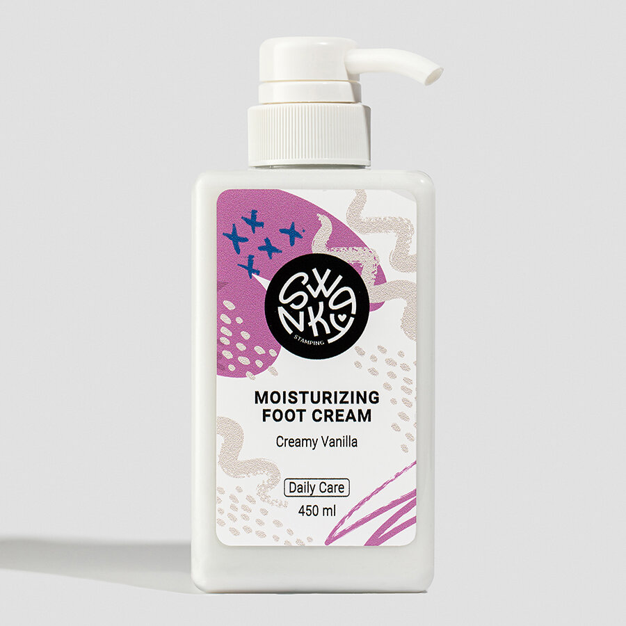 Увлажняющий крем для ног Swanky Stamping "Кремовая ваниль", 450 мл