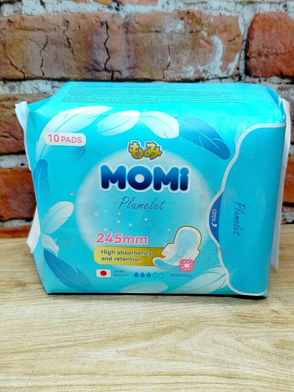 Momi Plumelet Normal Гигиенические прокладки дневные 245 мм 10 шт 3 капли