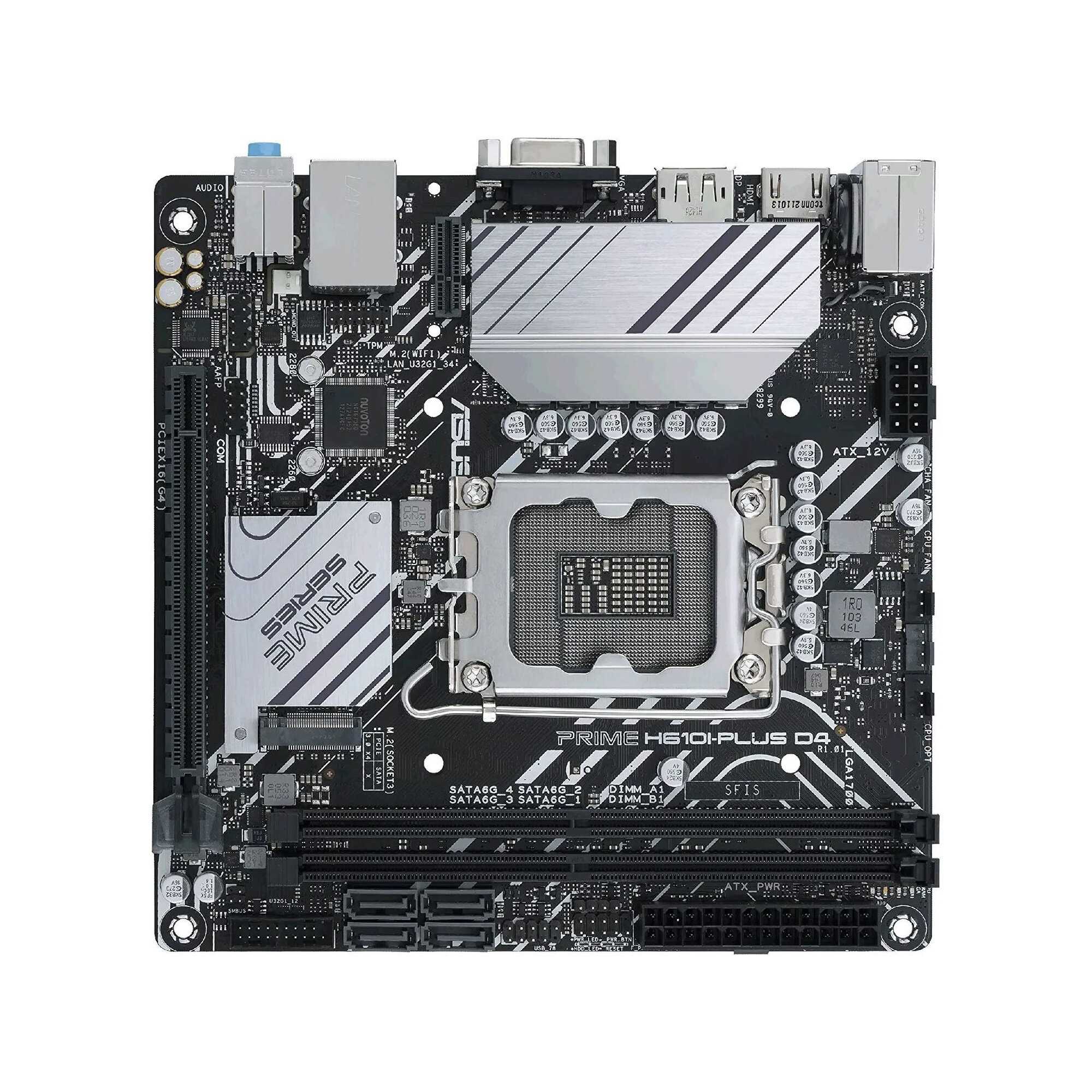 Материнская плата Asus PRIME H610I-PLUS D4-CSM, Soc-1700, Intel H610, mini-ITX