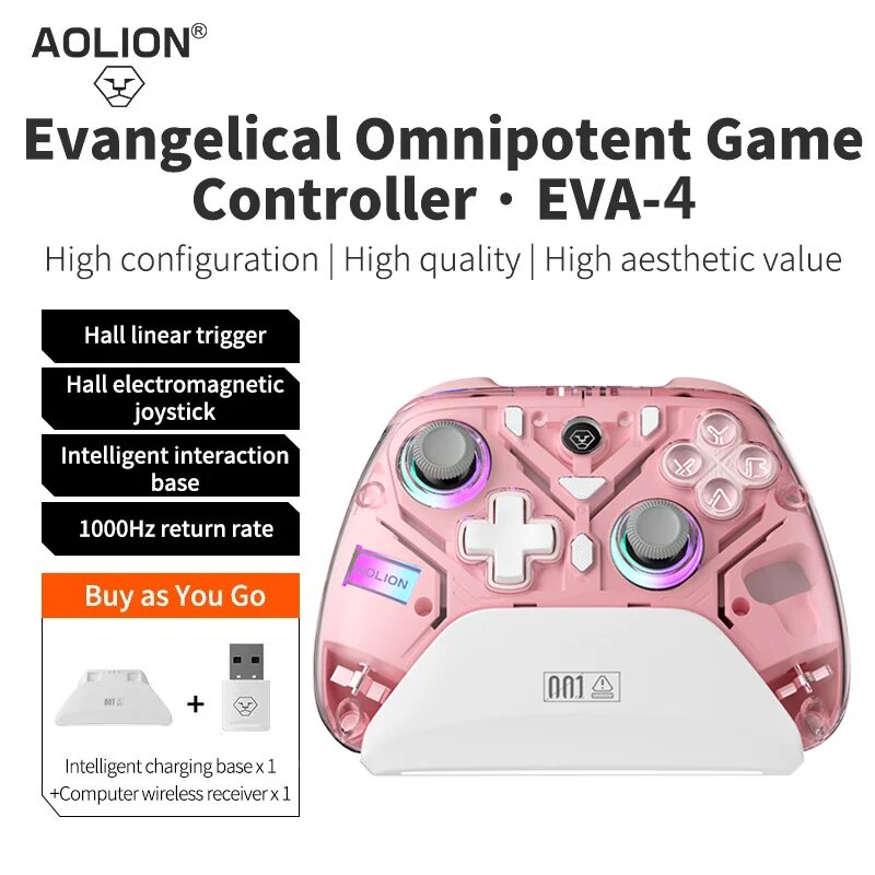 Aolion EVA-4 розовый беспроводной геймпад