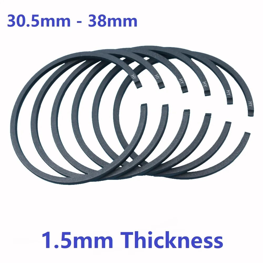 Поршневые кольца 1,5 мм для бензопил и триммеров 38mm x 1.5mm