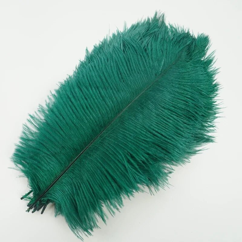 Цветные страусиные перья Xywae Изумрудный, 15-20cm 6-8inch, Dark Green