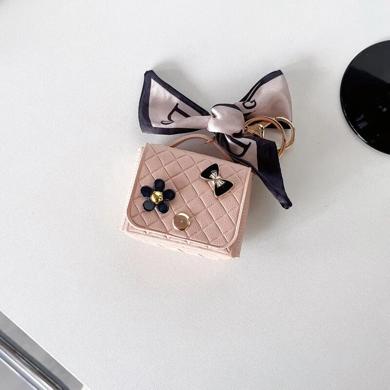 Кожаный чехол для наушников Huawei Freebuds For FreeBuds 4i, Pink