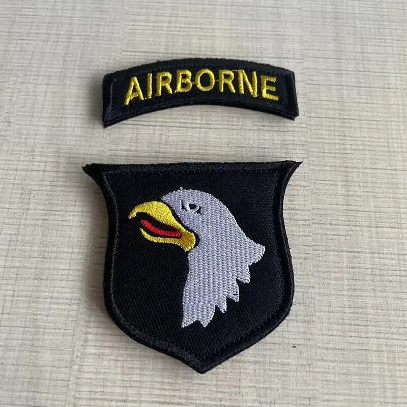 Тактическая нашивка WWII US PARATROOPER 101st AIRBORNE Серый, 02