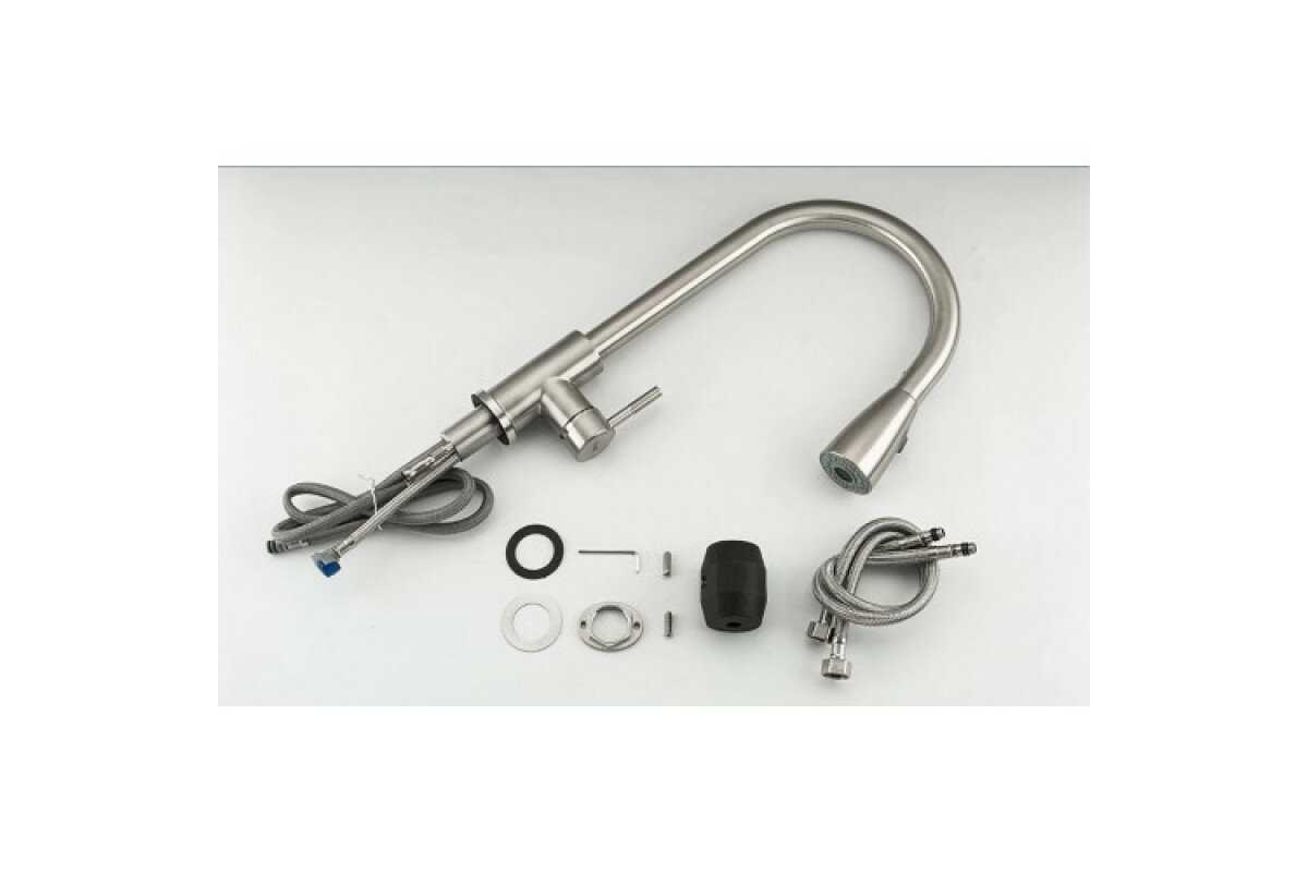 Смеситель для кухни боковой с выдвижным изливом Frap 1/10 F 60899-1