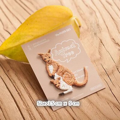 Нашивки AHYONNIEX Мини-вышивка животные one kangaroo