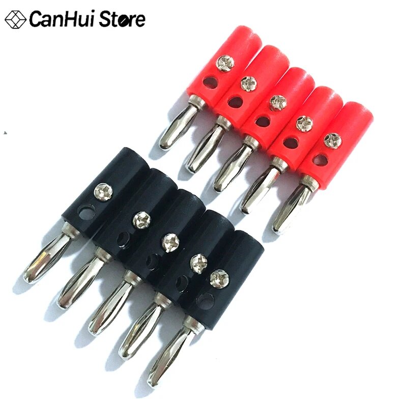 10 шт./лот, разъемы типа "банан", черные и красные