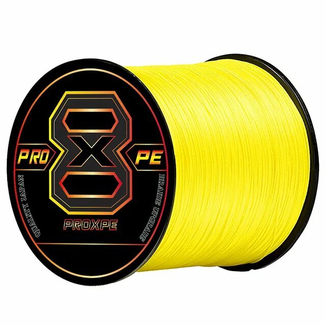 PROXPE X8 Желтая плетенка 100м, 0.16mm, 22lb