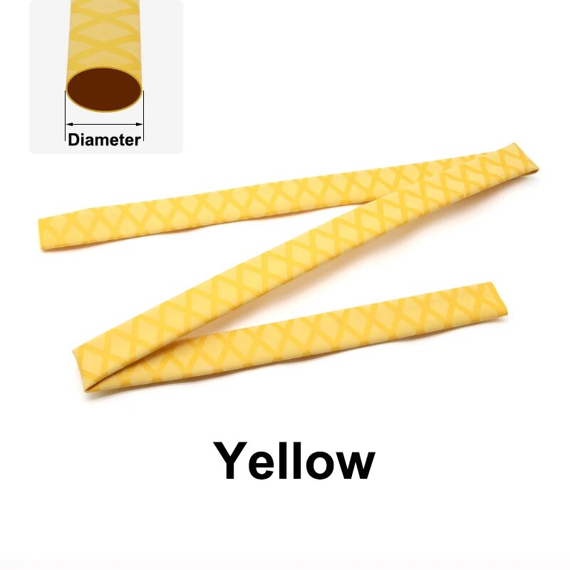 Нескользящая термоусадочная трубка 1 м PE Желтый, 1M x 1Pcs, 35mm