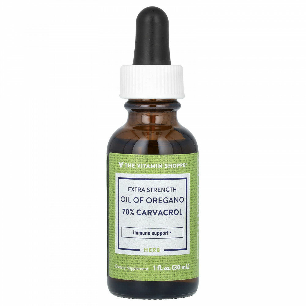 The Vitamin Shoppe, масло орегано, 30 мл (1 жидк. унция)
