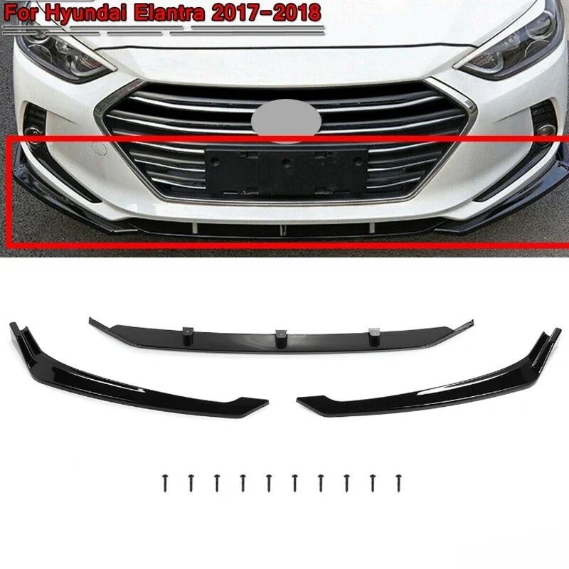 3 шт./комплект, автомобильный передний бампер для Hyundai Elantra 2017-2018
