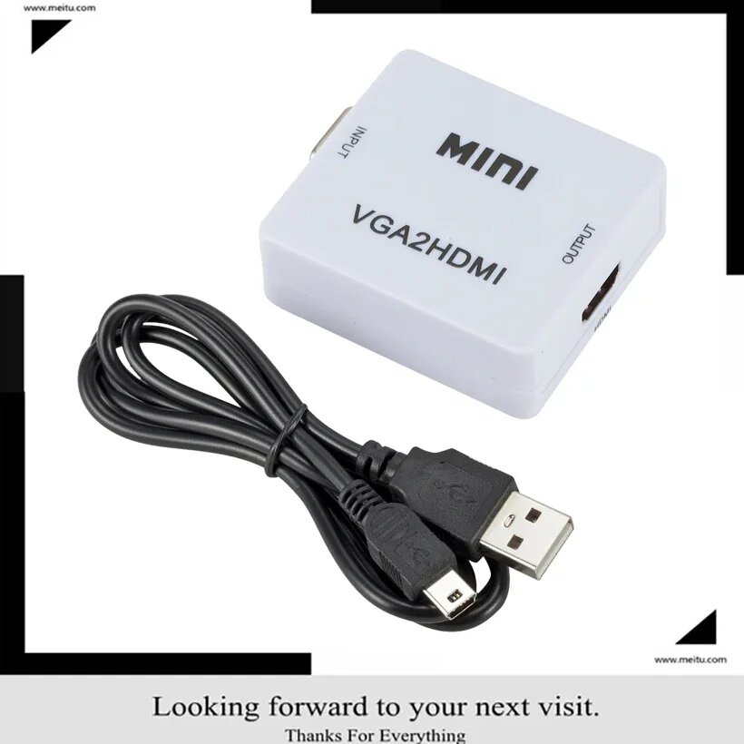 MnnWuu 1080P VGA 2 HDMI аудио адаптер разъем VGA2HDMI мини-проектор с аудио для ПК ноутбука для проектора HDTV