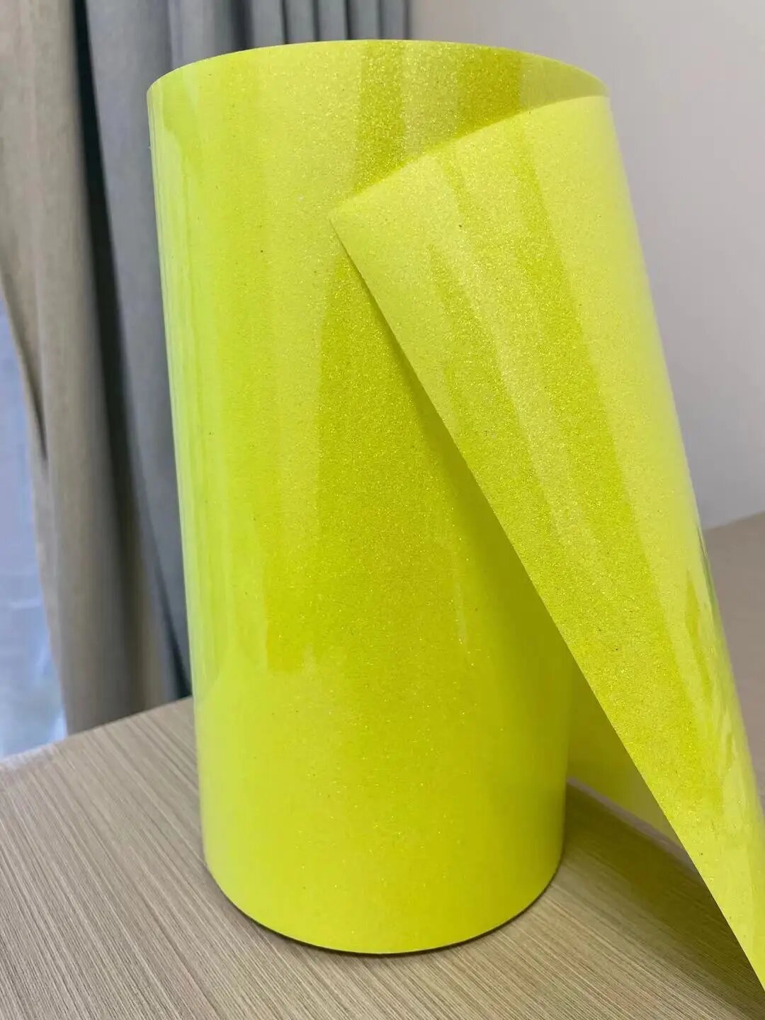 Блестящий термотрансферный винил WXPYU 25cmX50cm, Fluorescent Yellow