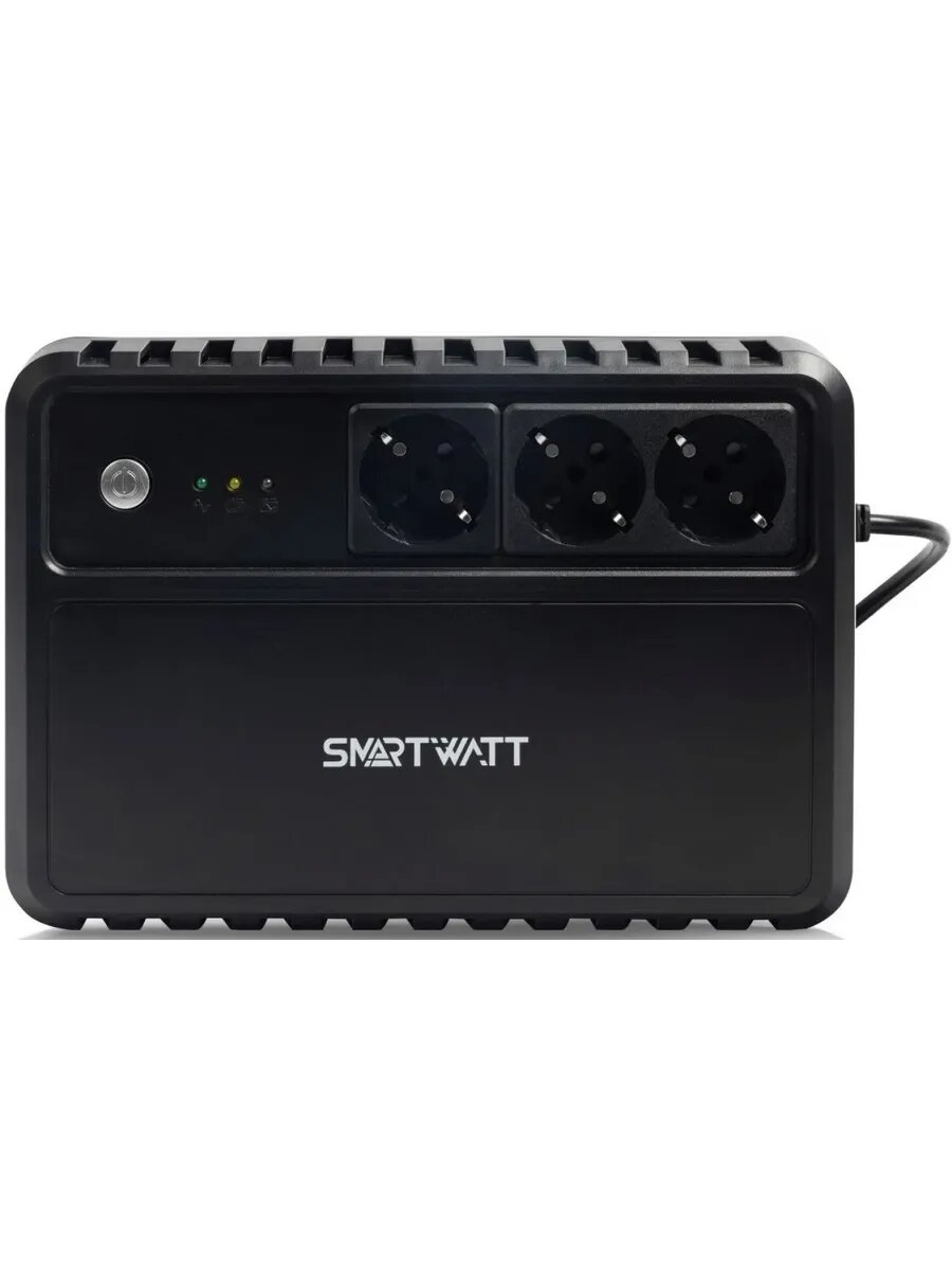 ИБП SMARTWATT UPS SAFE 1000 Line-interactive 1000VA/600W Brick (Euro x3, LED, 255x175x93(мм), 5,4 кг