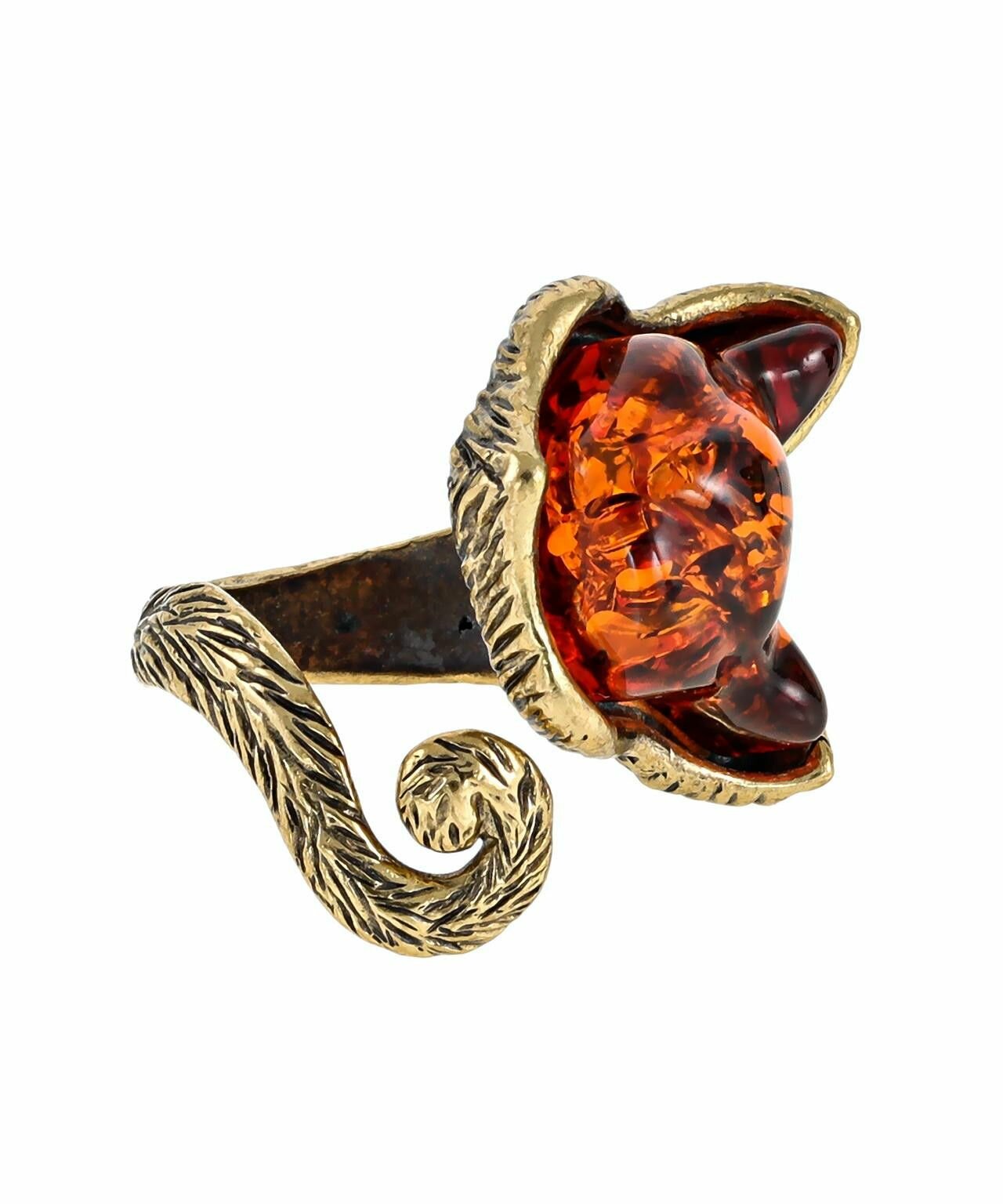 Кольцо, янтарь