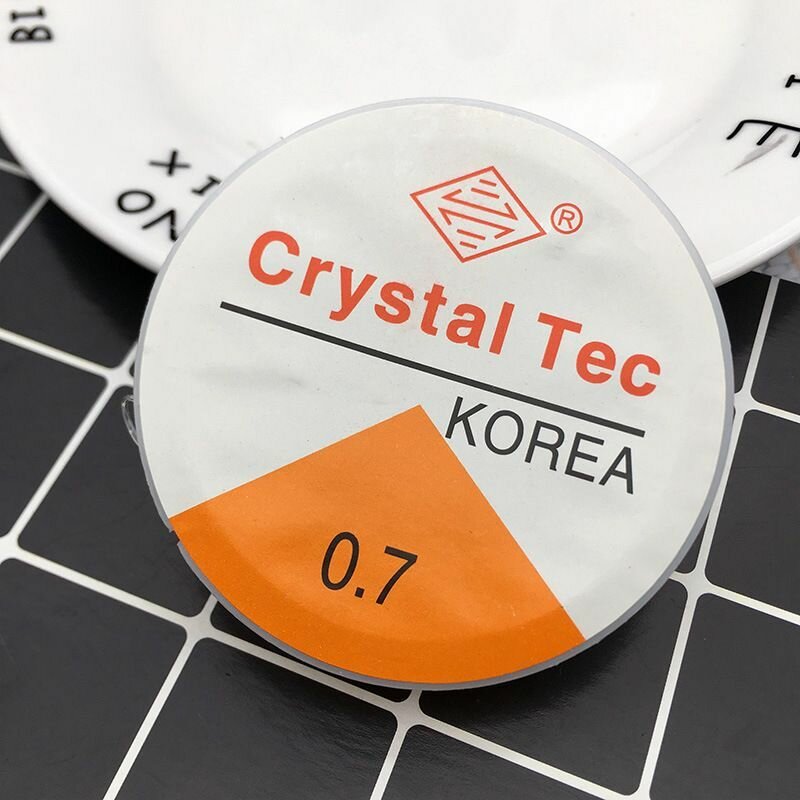 Леска/ нить резинка для браслетов, бисера 0, 7 мм, прозрачная (2 шт в комплекте)