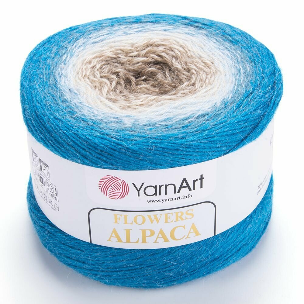 Пряжа YarnArt Flowers Alpaca цвет 431 (250г/940м, упаковка 2 мотка)