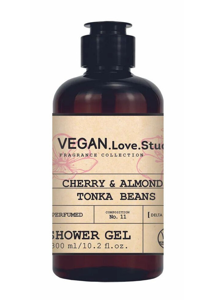 Delta Cosmetics Vegan.love.studio - Cherry & Almond, Tonka Beans Парфюмированный гель для душа 300 мл.