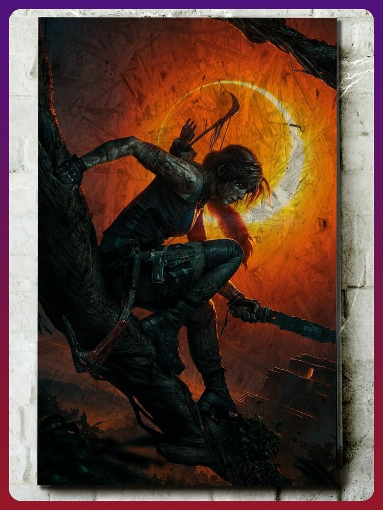Картина интерьерная на рельефной доске Игры Tomb Raider (Томб райдер, Лара Крофт, приключения, экшен, PS , Xbox, PC, Switch) - 62412365