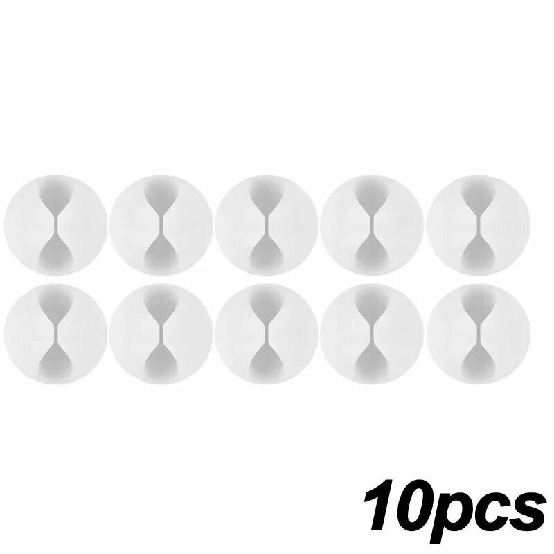 Мини-органайзер для намотки кабеля силиконовый 5/50 шт 10x White