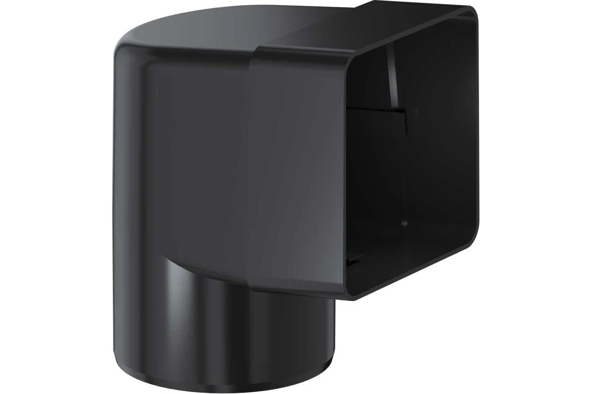 Fachmann Угловой отвод 90 градусов черный для парапетных воронок 01.070