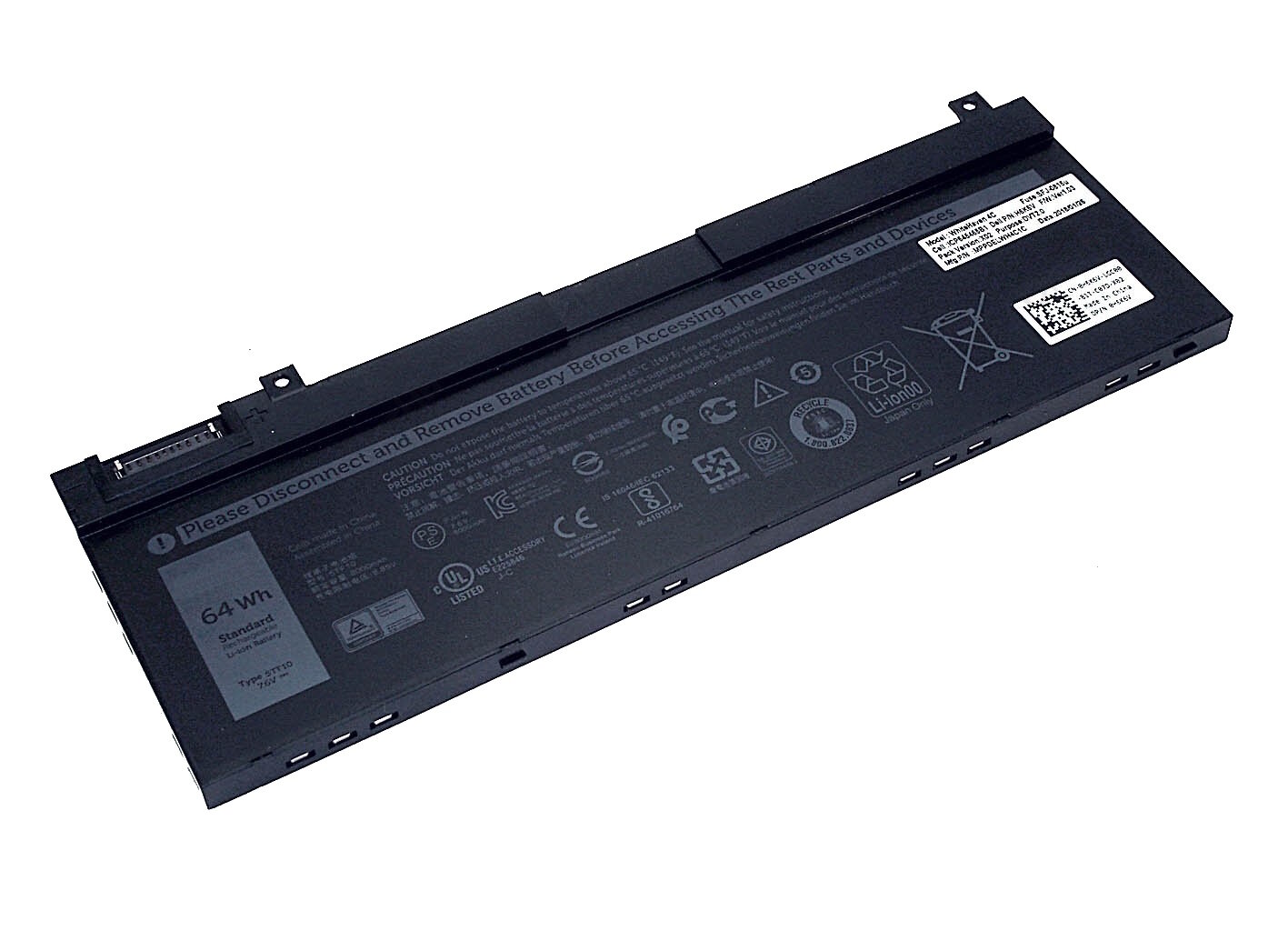 Аккумулятор для Dell Precision 7330, 7530, (5tf10), 64Wh, 8000mAh, 7.6V