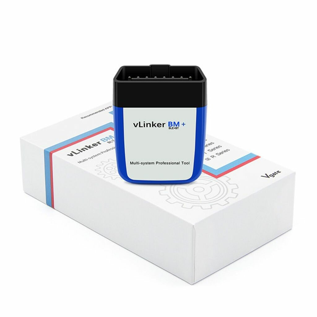 OBD2 сканер Vgate VLinker BM Bluetooth 3.0/4.0 и Wi‑Fi — диагностический адаптер для автомобиля, подключение к разъёму OBD2