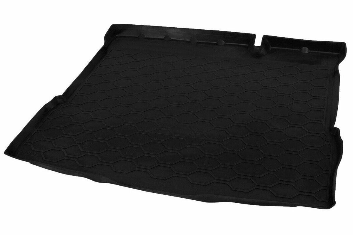 Коврик в багажник автомобиля Rival для Lada Xray 2015-н. в./Xray Cross 2018-н. в. (без полки, с пластиковой накладкой в проеме багажника), полиуретан, 16007005