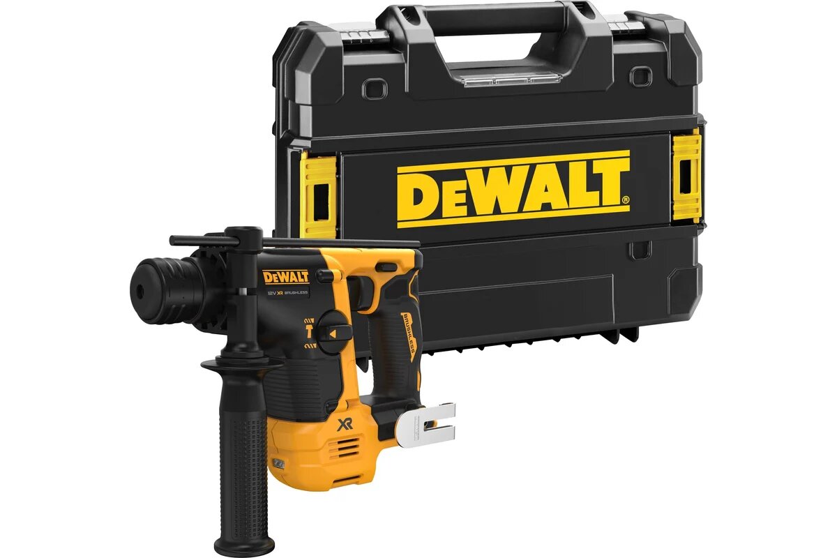 Dewalt Аккумуляторный перфоратор DCH072NT, 12 В, 1.2 Дж, 4280 уд/мин, без АКБ и ЗУ, в кейсе () DCH072NT-QW