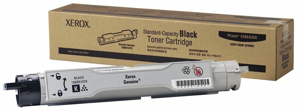 Оригинальный тонер-картридж Xerox (106R01076) для Phaser 6300/ 6350, Black (4000 стр.)