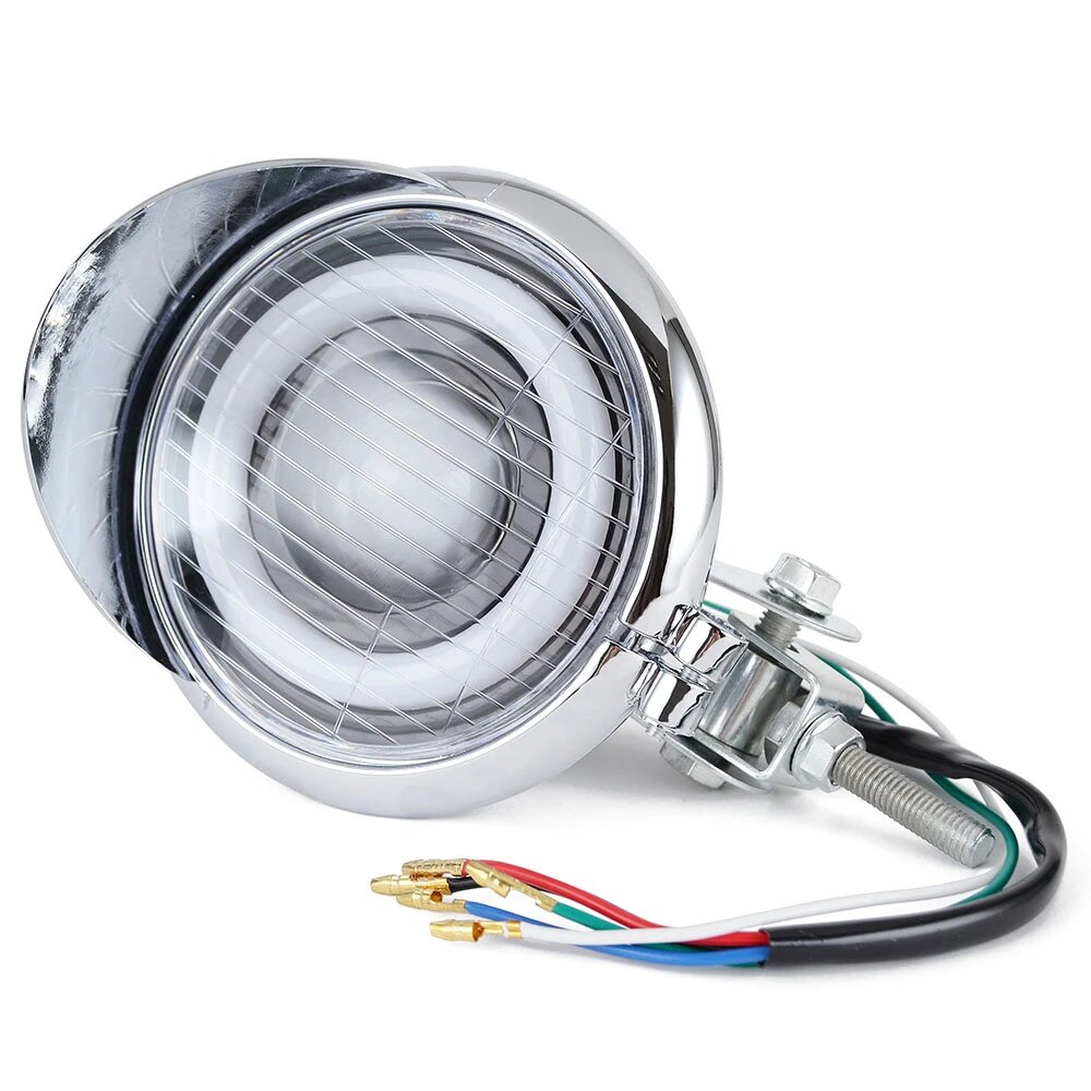 Лампа для фар мотоцикла, 4,5 дюйма, прозрачная крышка, вспомогательная фара, головной светильник для Chopper Bobber Cafe Racer Honda ATV, скутер 1 pcs