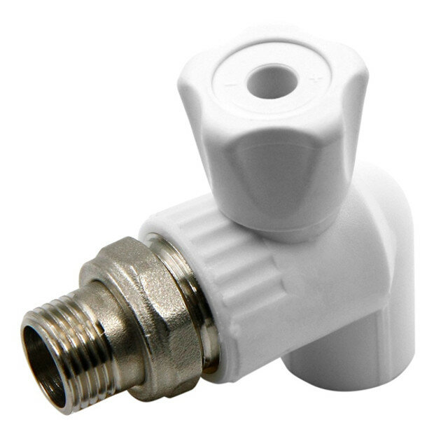 Ростерм кран PPR угловой для радиатора 20х1/2 НР, надёжное соединение и герметичность