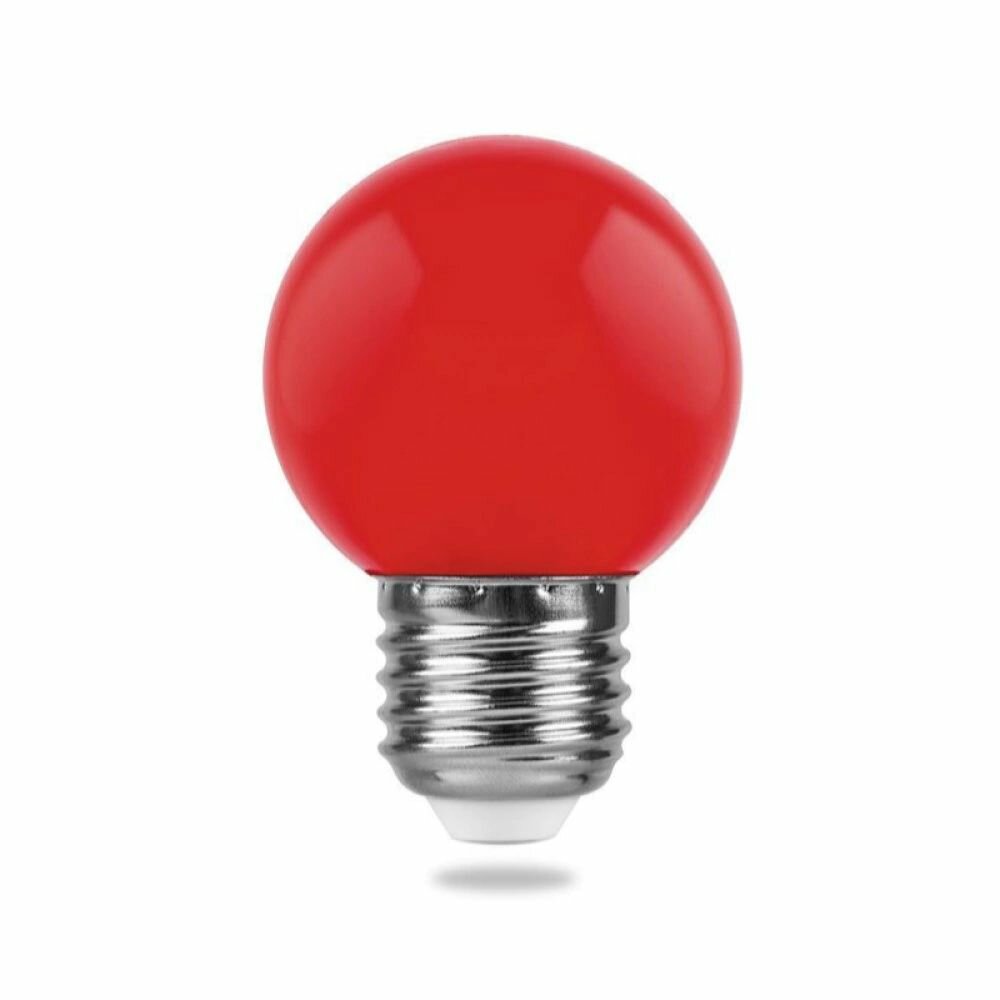 Светодиодная лампа 1 Вт E27 красная матовая