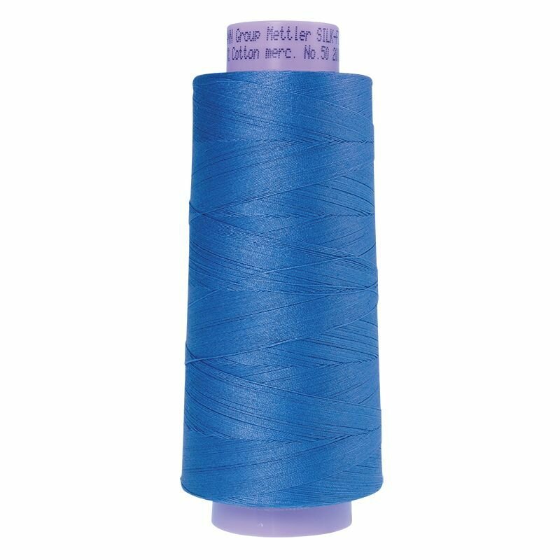 Нить для машинного квилтинга METTLER "Silk Finish", Cotton 50, 1829 м, цвет 1464, Tufts Blue