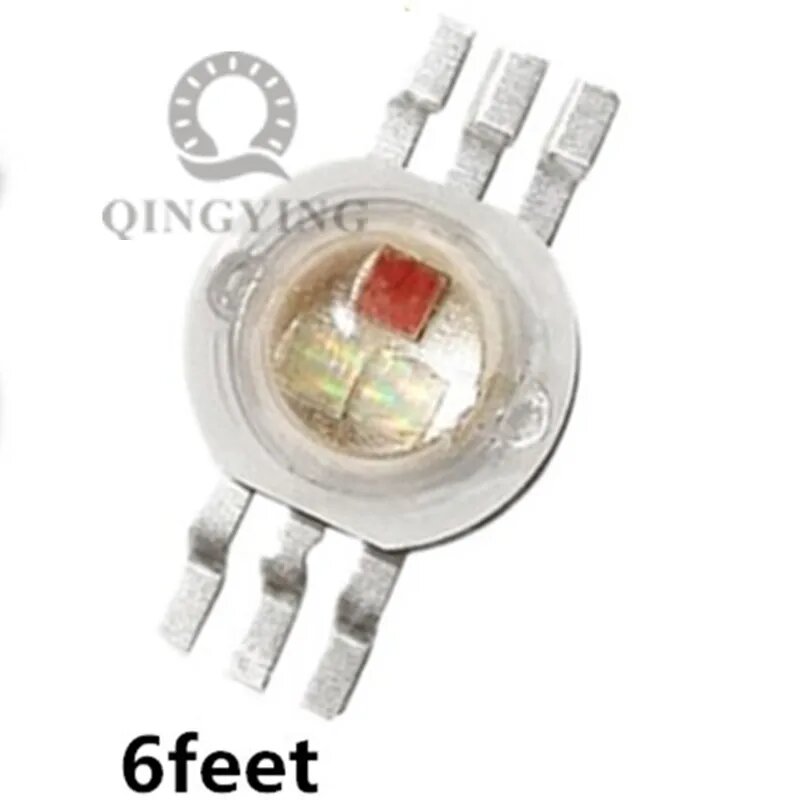 RGB LED COB чипы QINGYING, 3Вт, 100pcs, Цвет: 6 feet