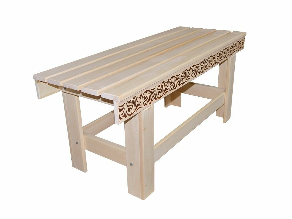 Лавка разборная "Салика" декорирована узором (Флора) 600х360х430мм.