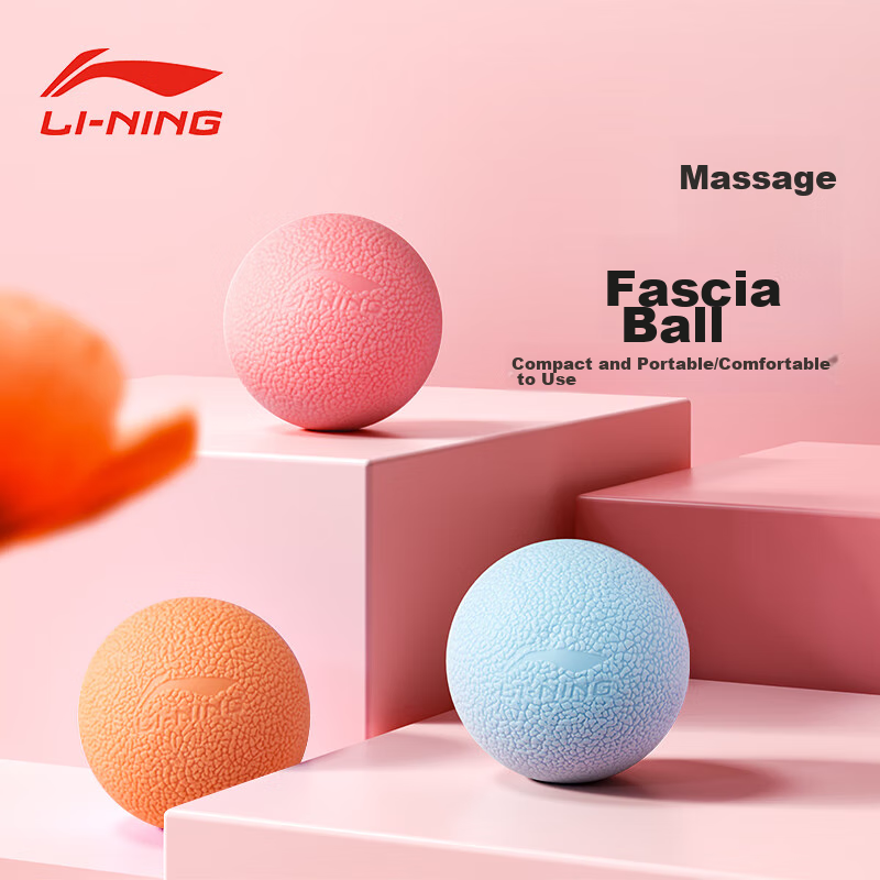 LI-NING Fascia Ball, Muscle Relaxation, Yoga Massage, Exercise Ball, Hand Grip, Foot Massage, Neck Meridian Massage