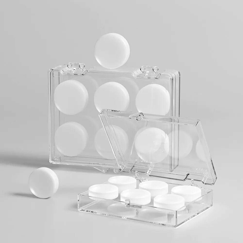 Многоразовые силиконовые беруши 6 шт. Белый, White