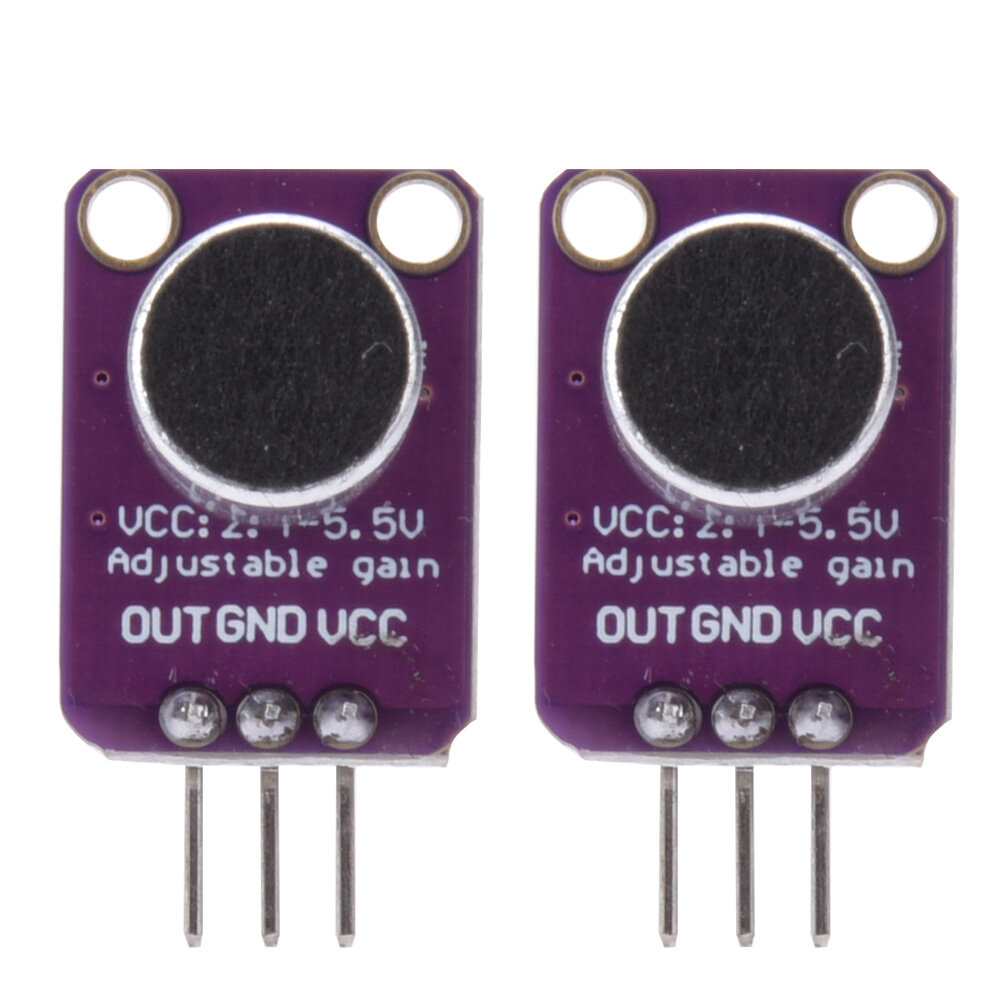 2 шт. регулируемый усилитель для электретного микрофона MAX4466, электрооборудование CMA-4544PF W