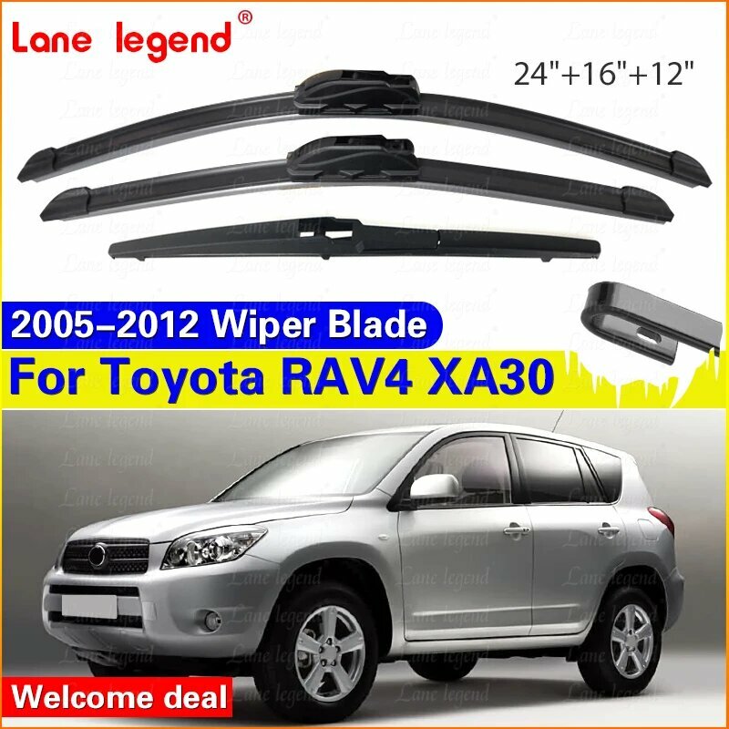 Передние и задние щетки стеклоочистителя для Toyota RAV4 XA30 2005 2006 2007 2008 2009 2010 2011 2012 автомобильные аксессуары RAV 4 ветровое стекло