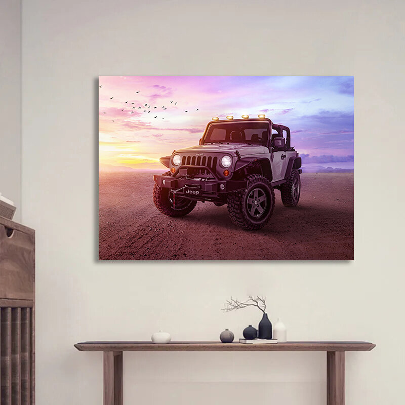 Картина авто / джип, картины на стену для интерьера / мужчине, 20х30 см.