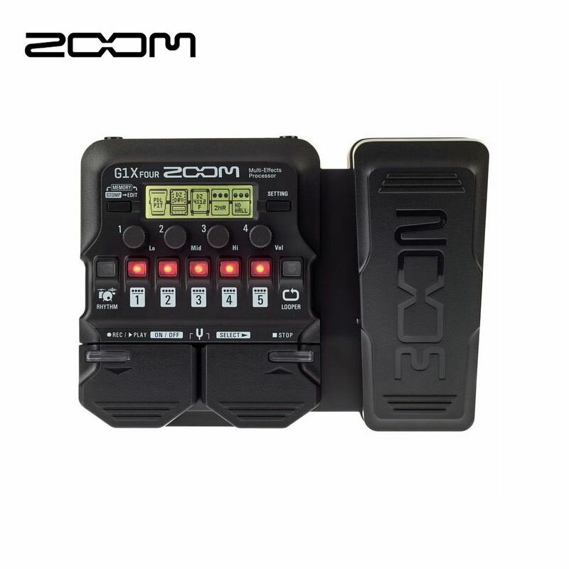 Zoom G1X FOUR Гитарный процессор мультиэффектов с педалью экспрессии, более 70 встроенными эффектами, моделирование усилителя, лупер, ритм-секция, тюнер