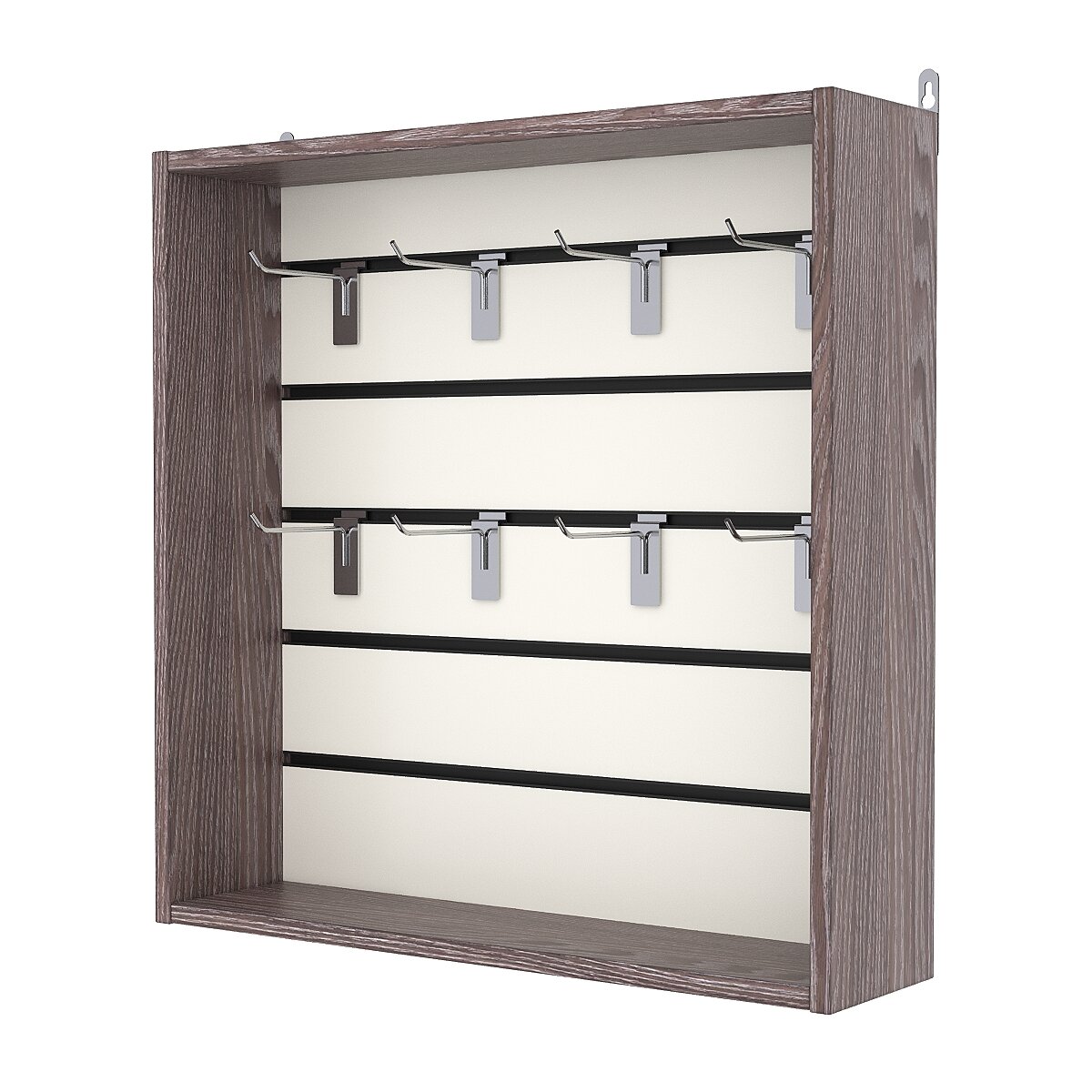 Витрина настенная №1-1В с экономпанелью, без полок, Ясень Анкор темный - U31105